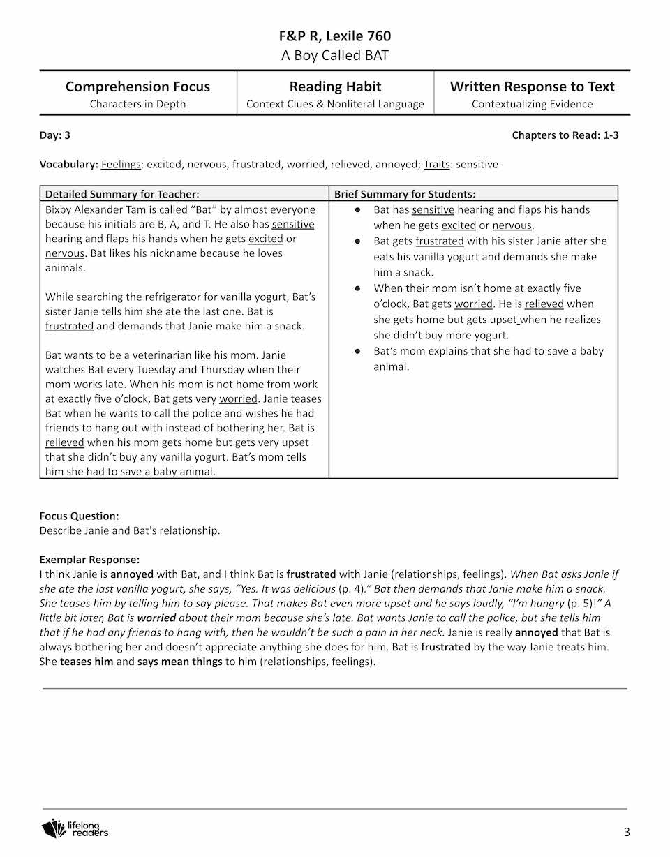 Guided Reading Curriculum – Lifelong Readers